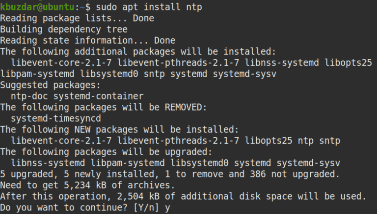 How To Configure An Ntp Server And Client On Ubuntu 2004 Lts Linuxways