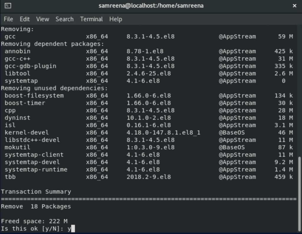 How to uninstall programs from CentOS 8 – LinuxWays