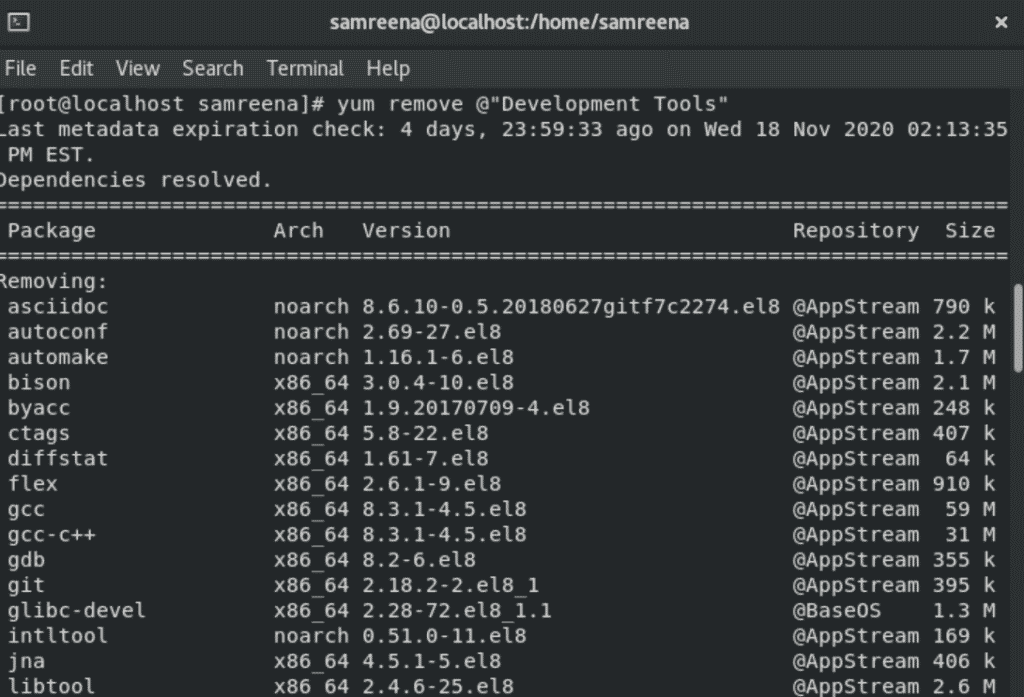 How to uninstall programs from CentOS 8 – LinuxWays