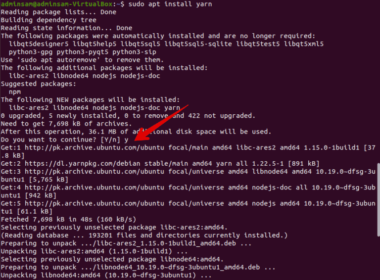 How to Install Yarn on Ubuntu 20.04 – LinuxWays