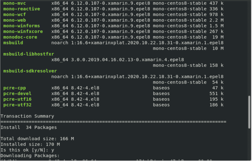 How to Install Mono on CentOS 8 – LinuxWays