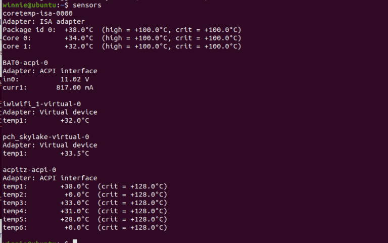 Check CPU Temperature Using lm-Sensors and hddtemp – LinuxWays