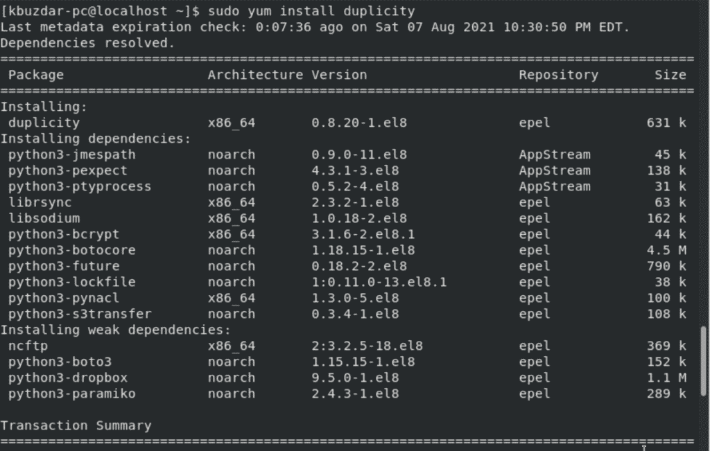 How To Install Duplicity On Centos 8 Linuxways 