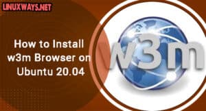 How to Install w3m Browser on Ubuntu 20.04 – LinuxWays