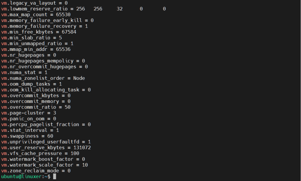 sysctl command in Linux – LinuxWays