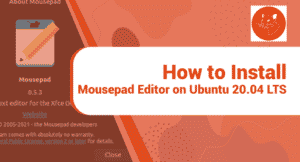 How to Install Mousepad Editor on Ubuntu 20.04 LTS – LinuxWays