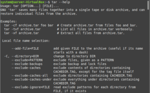TAR Command Options and Examples – LinuxWays