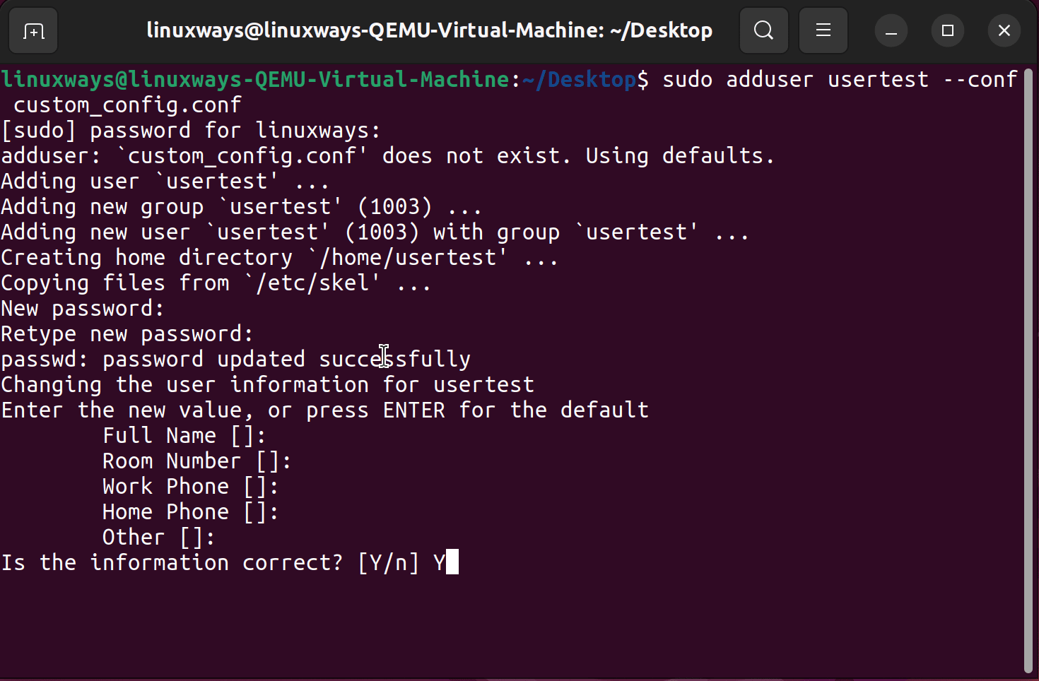 How To Use The “adduser” Command In Linux With Examples Linuxways 