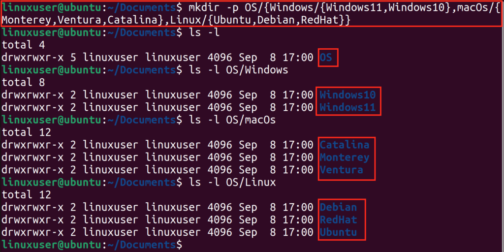 How To Create A Directory And Subdirectory In Linuxubuntu Linuxways 4447