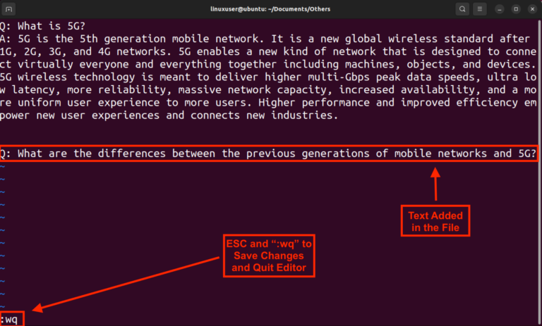 How to Exit/Quit Linux Vi Editor With or Without Saving Changes in ...