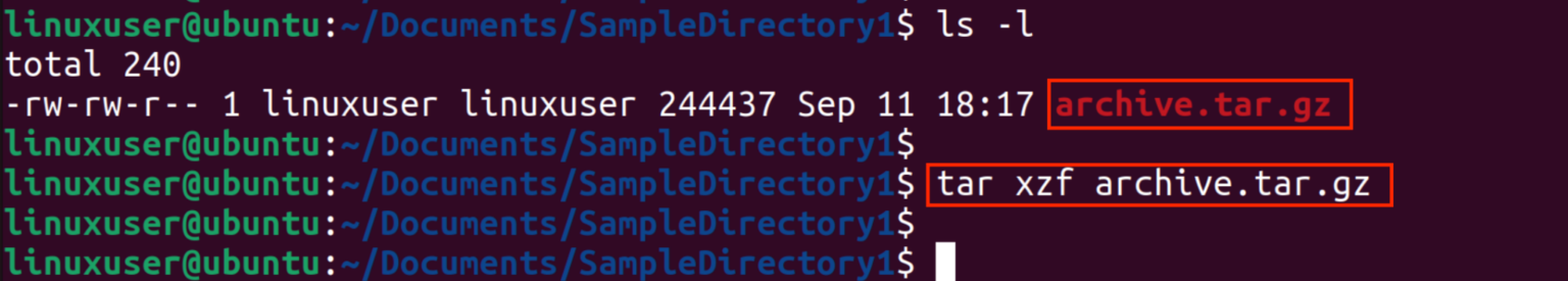 How To Extractunzip Targz Files From Linuxubuntu Commands Linuxways 3685