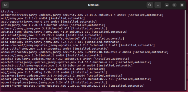 How to List all Installed Packages in Ubuntu Using apt? – LinuxWays