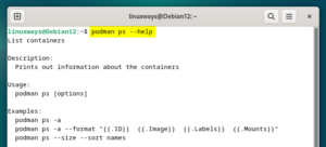 How To Install Podman on Debian 12 – LinuxWays