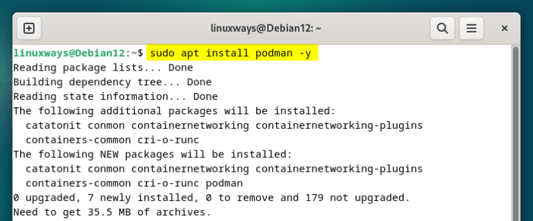 How To Install Podman on Debian 12 – LinuxWays