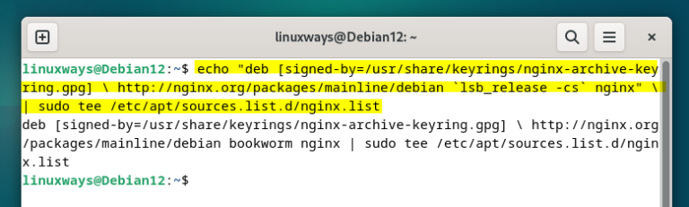 How to install Nginx in Debian 12 – LinuxWays