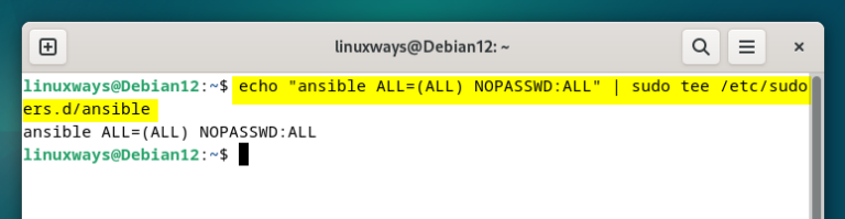 How to Install and Configure Ansible on Debian 12 – LinuxWays