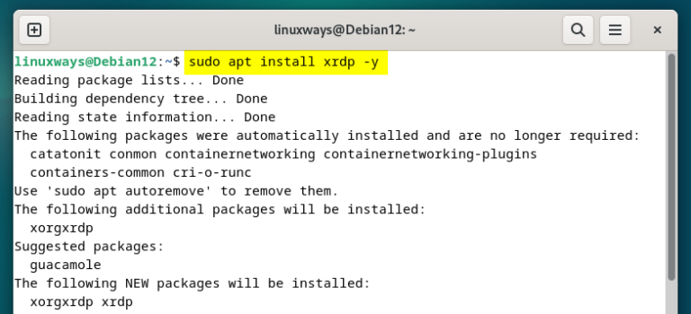 How to Install and Use XRDP Server On Debian 12 – LinuxWays