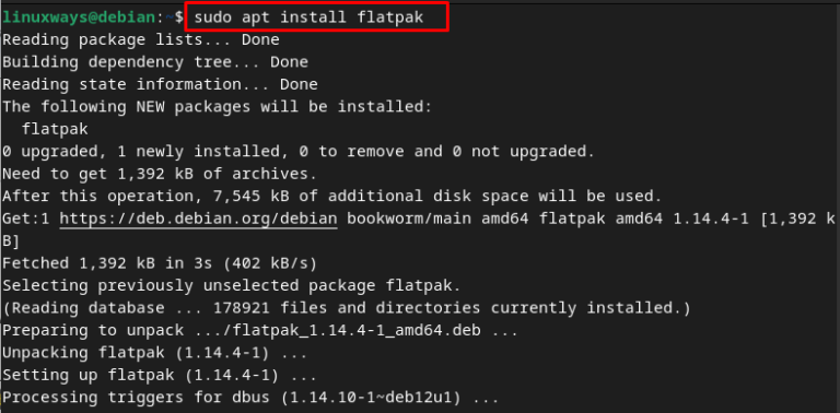 How To Install And Use Flatpak On Debian 12 Linuxways