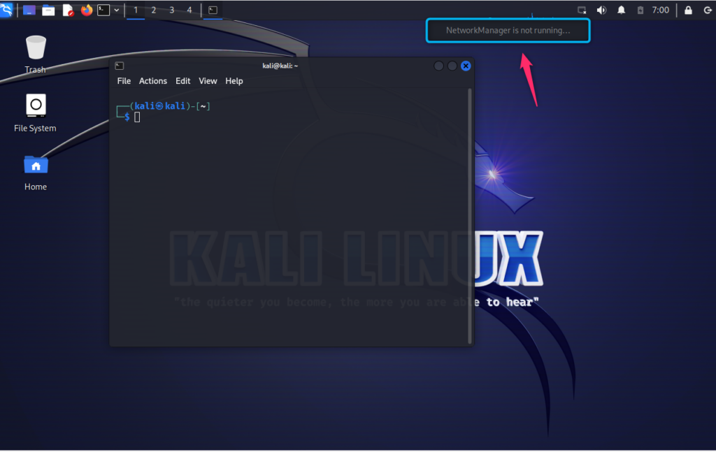 How To Fix Networkmanager Is Not Running On Kali Linux Linuxways 5927