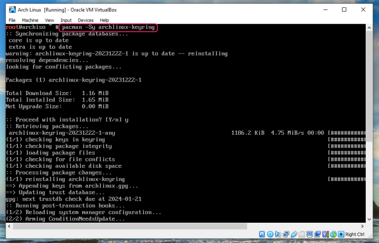How to Install Arch Linux on VirtualBox – LinuxWays