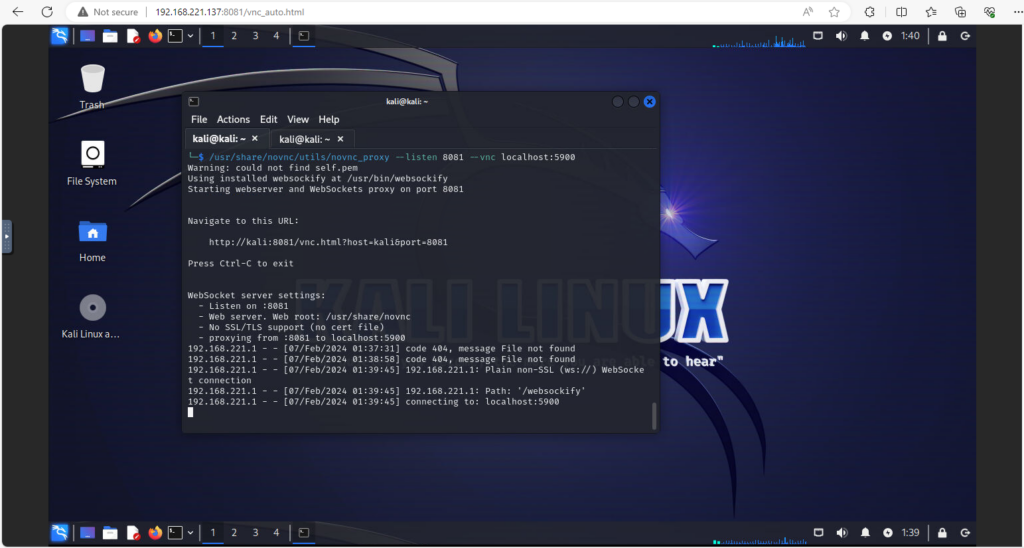 How To Run Kali Linux On Browser Using Novnc Linuxways