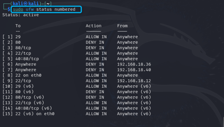How to Install and Setup Firewall on Kali Linux – LinuxWays