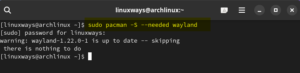 How To install Wayland on Arch Linux – LinuxWays