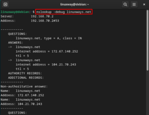 How to Install and Use Nslookup on Debian 12 – LinuxWays