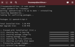 How to Install and Configure OpenSSH on Arch Linux – LinuxWays